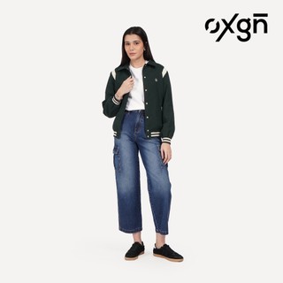 OXGN Varsity Bomber Jacket For Women (Dark Green) | Shopee Philippines