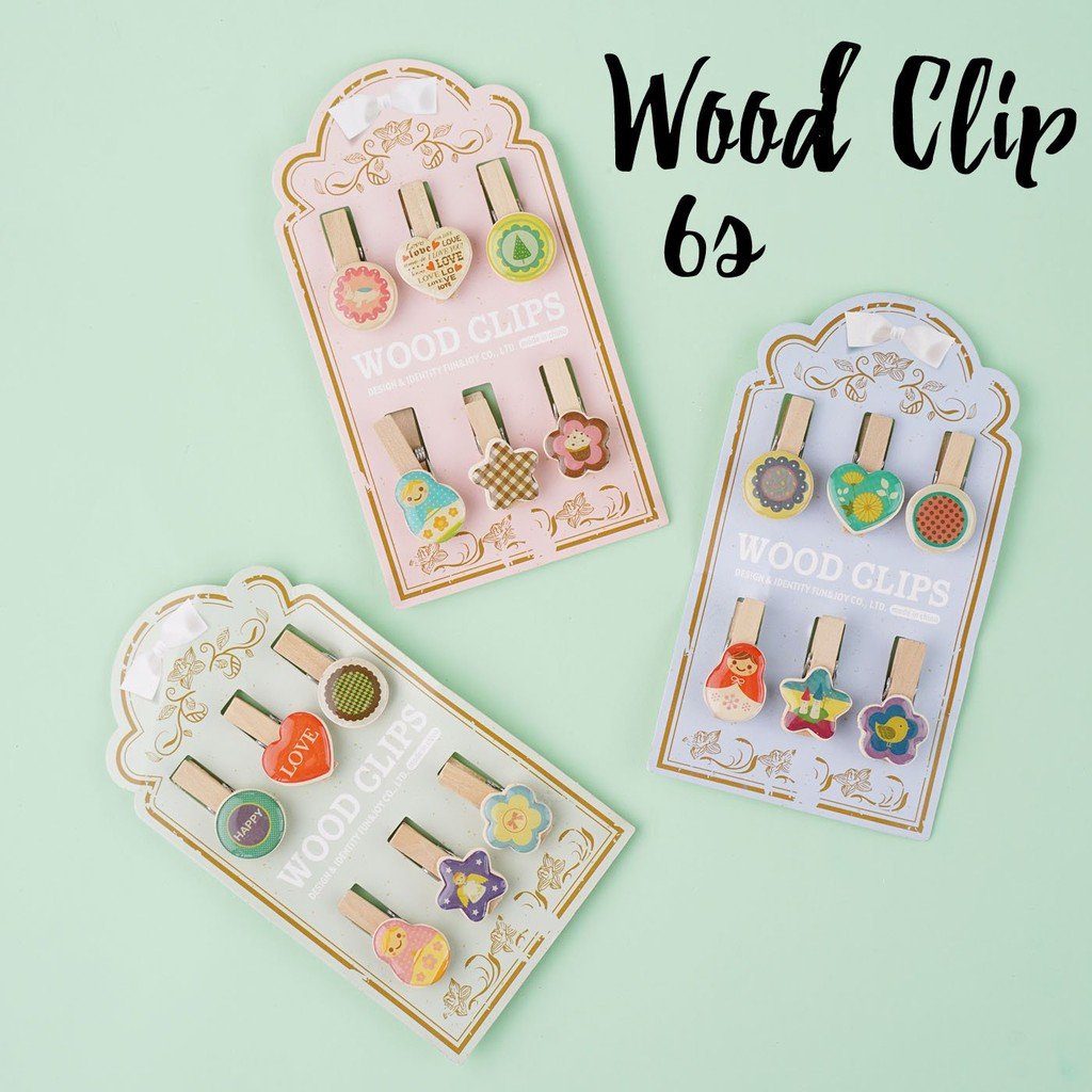 Wood Clips (set of 6) | Shopee Philippines