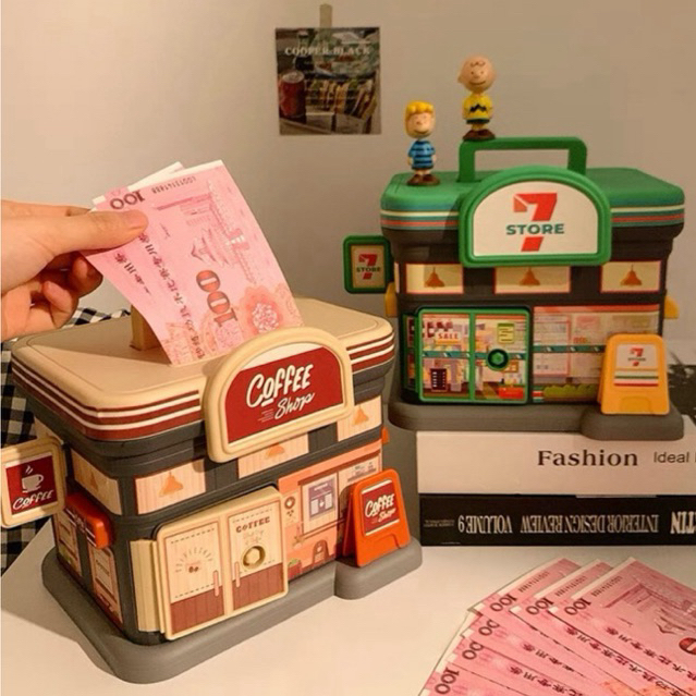 CLEARANCE DIY Cofee Shop Convenience Store Design Coin Bank Money ...