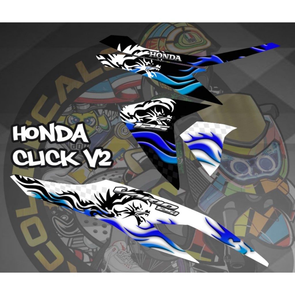 honda click v2 dragon decals | Shopee Philippines