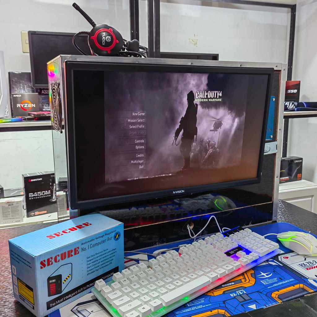BRANDNEW TABLE TOP PISONET RYZN 5 5600G 8GB 240GB SSD 19 INCHES MONITOR ...
