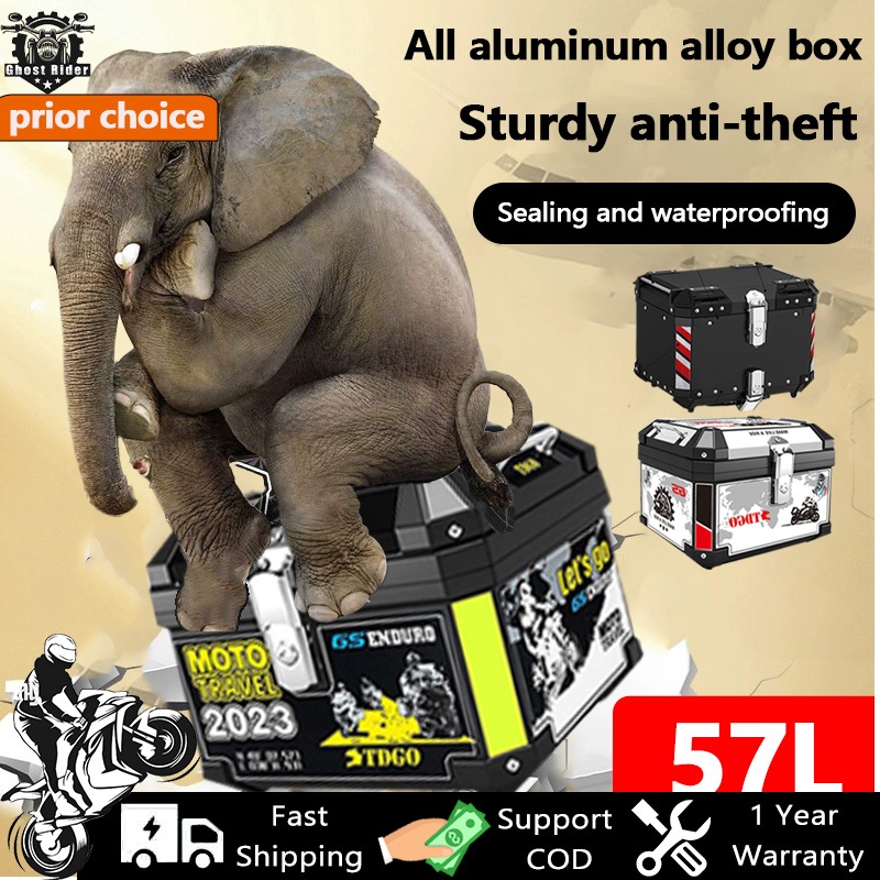 Motorcycle Top Box 45 Liter Large Capacity ABS Motorcycle Storage Box ...