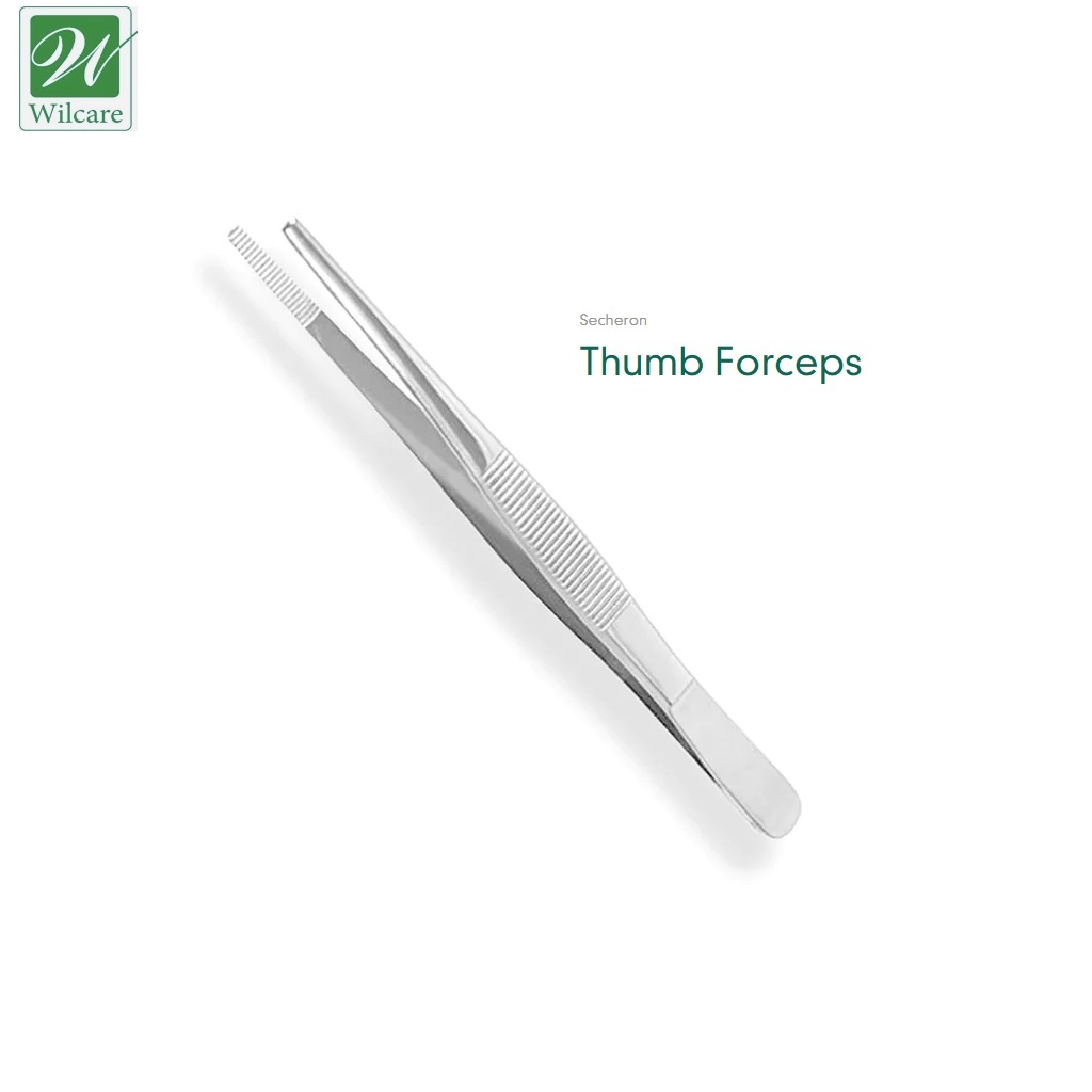 Thumb Forceps 5 1/2" (without teeth) SECHERON Nursing Instrument ...