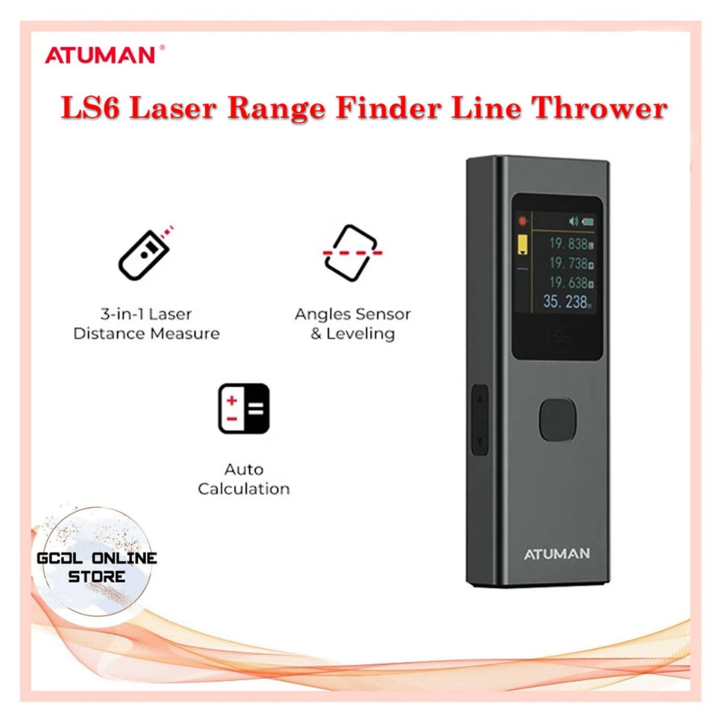 Atuman LS6 Range Finder Line Thrower 40M Mini Distance Angle Meter ...