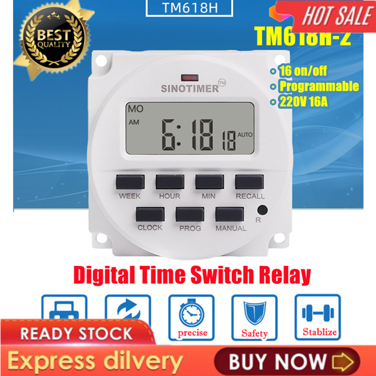 Digital Lcd Power Programmable Timer Time Switch 16a Timer Ac 220v 12v 110v 24v Light Control Tu