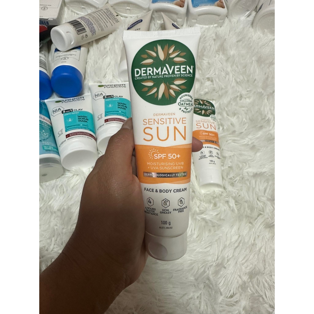 Authentic Dermaveen sensitive sun SPF 50+ face and body cream 100g ...