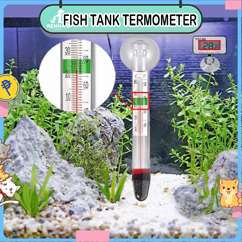 Renna's Fish Tank thermometer Aquarium Glass Fish Tank Water ...