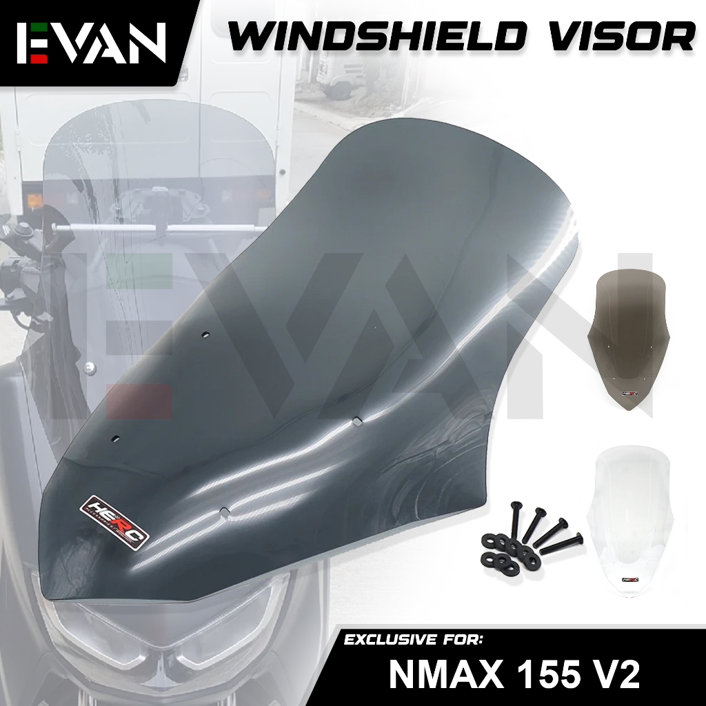 EVAN ph Windshield Visor Long Type With Bolt Thickness for Nmax 155 ...