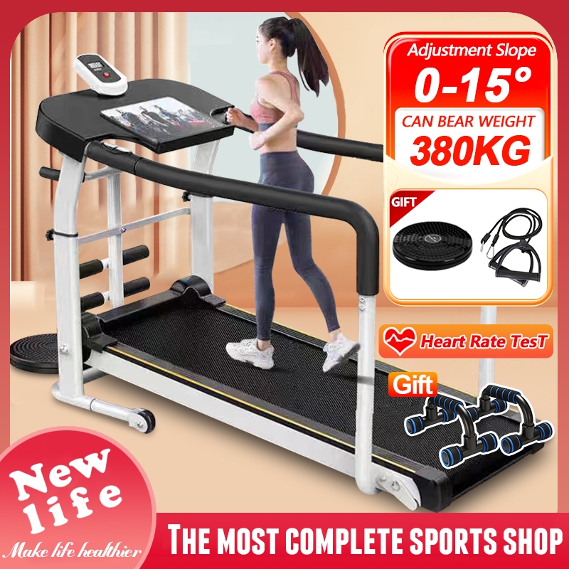 【COD&Stock】Multifunctional luxury treadmill, With Heart Rate Test Walk ...
