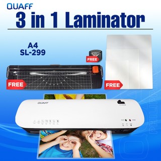 3in1 QUAFF SL299 A4 Laminator Hot & Cold Laminating Machine w/ R4 ...