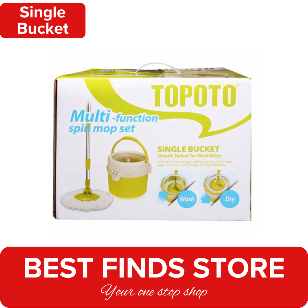 Topoto Multi-Function Spin Mop Set | Single Bucket | Shopee Philippines