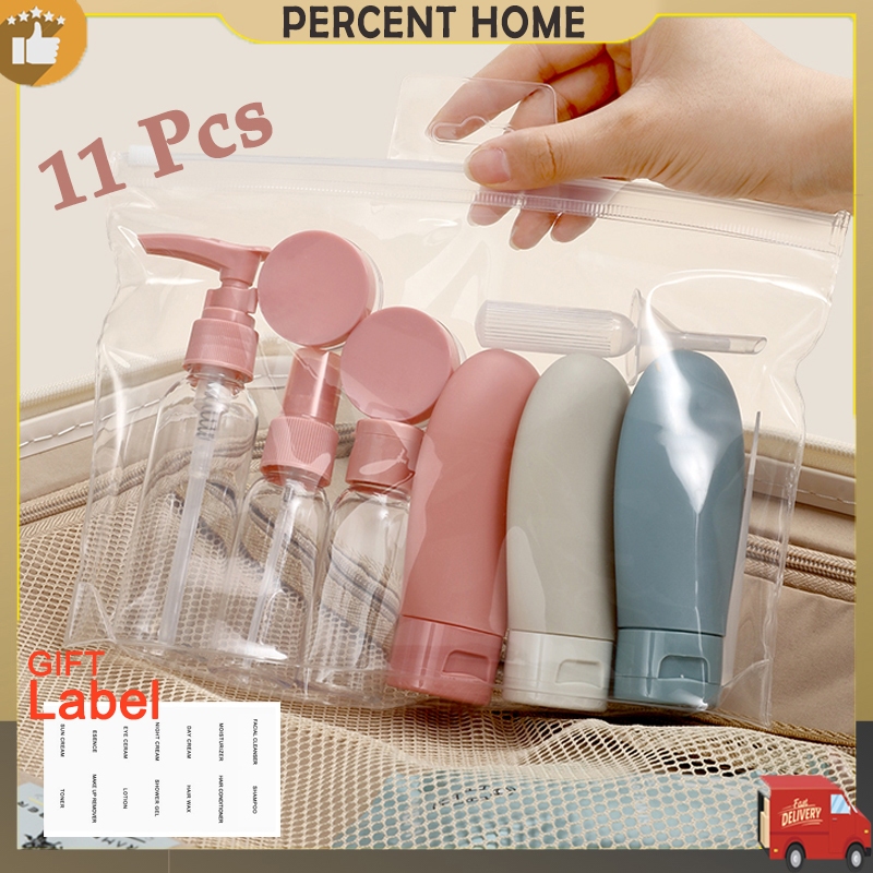 11pcs Travel Bottles Travel Kit Set Cosmetic Skincare Liquid Packaging ...