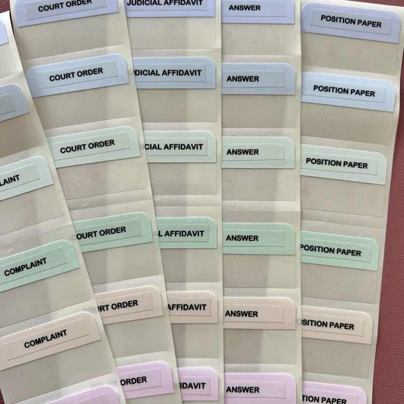 Case Record / Dockets Filing tabs / label sticker / index tabs | Shopee ...