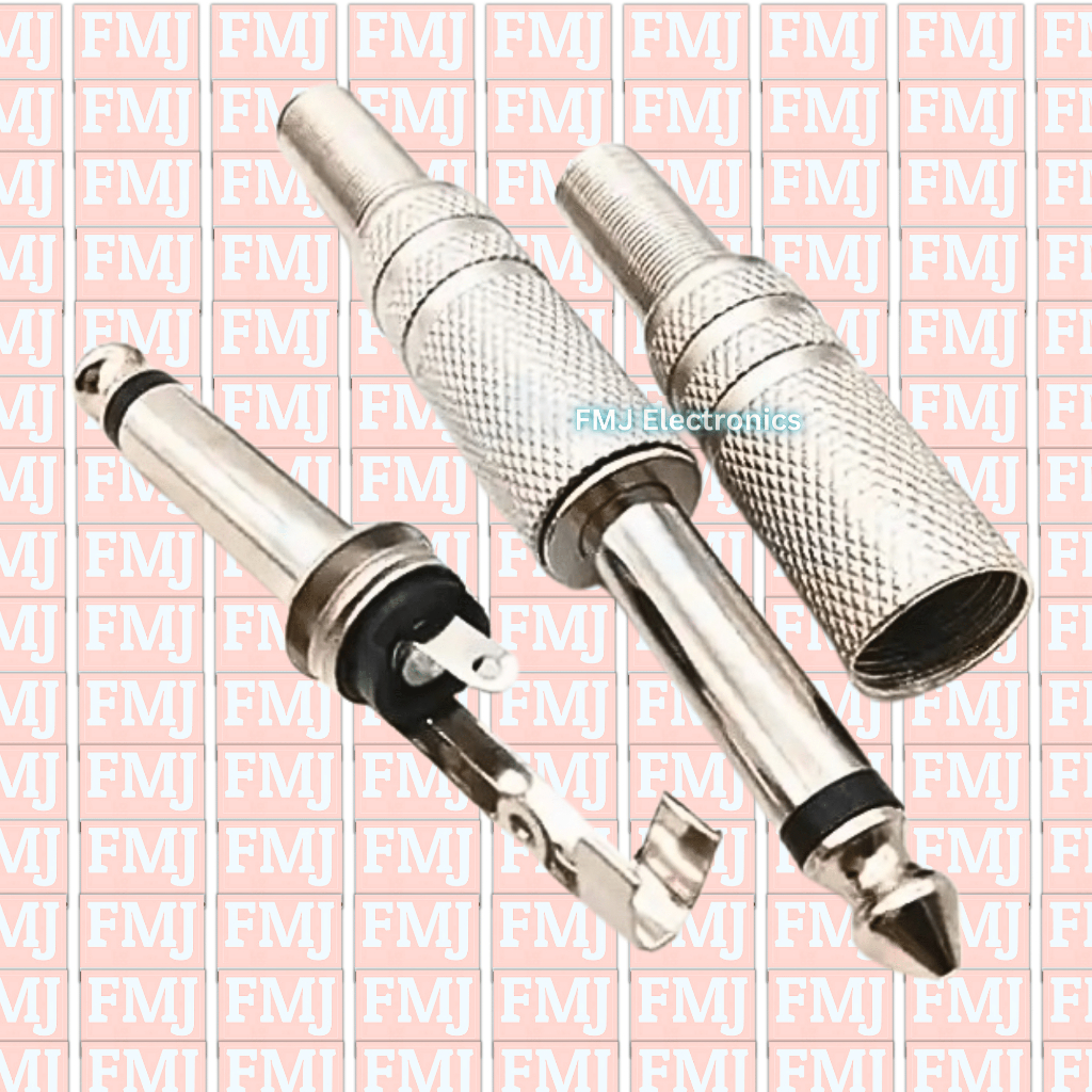PL55 Mono Male Connector Metal 6.35mm Phono Connector Audio Connector ...