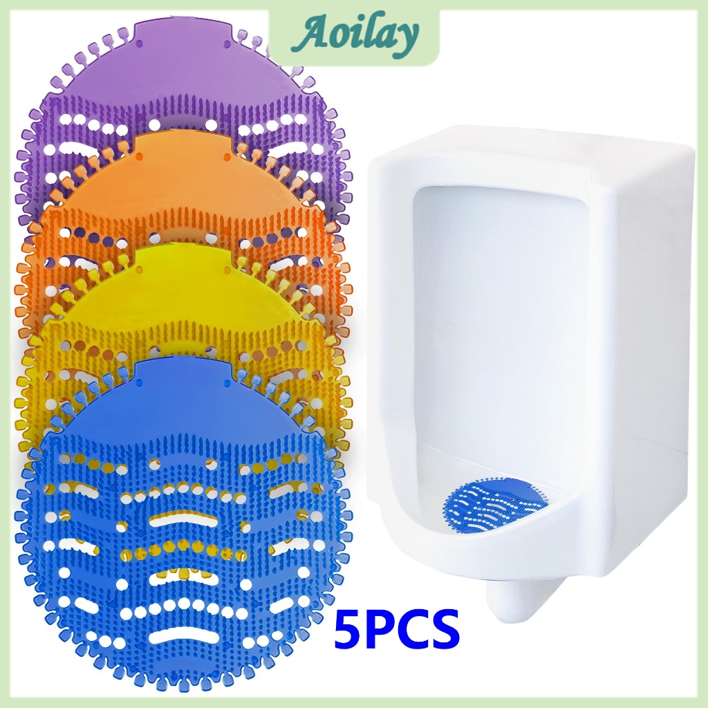 5pcs Urinal Fragranced Mat Deodorising Urine Screen Mat Men's Toilet ...