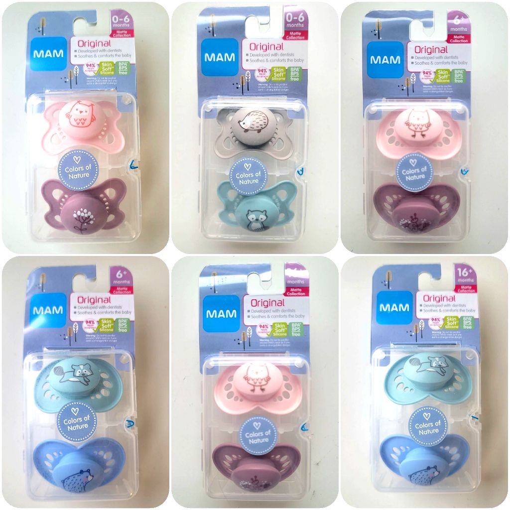 MADE IN EUROPE MAM Orthodontic Pacifiers (variation w/ Sterilizing Case ...