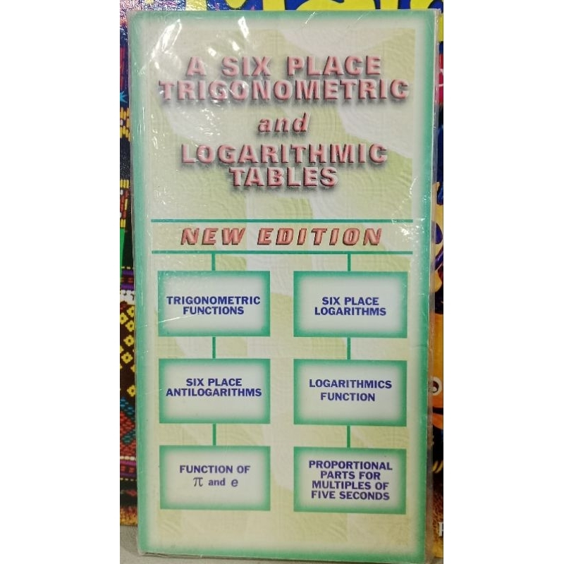 A SIX PLACE TRIGONOMETRIC AND LOGARITHMIC TABLES | Shopee Philippines A SIX PLACE TRIGONOMETRIC AND LOGARITHMIC TABLES | Shopee Philippines