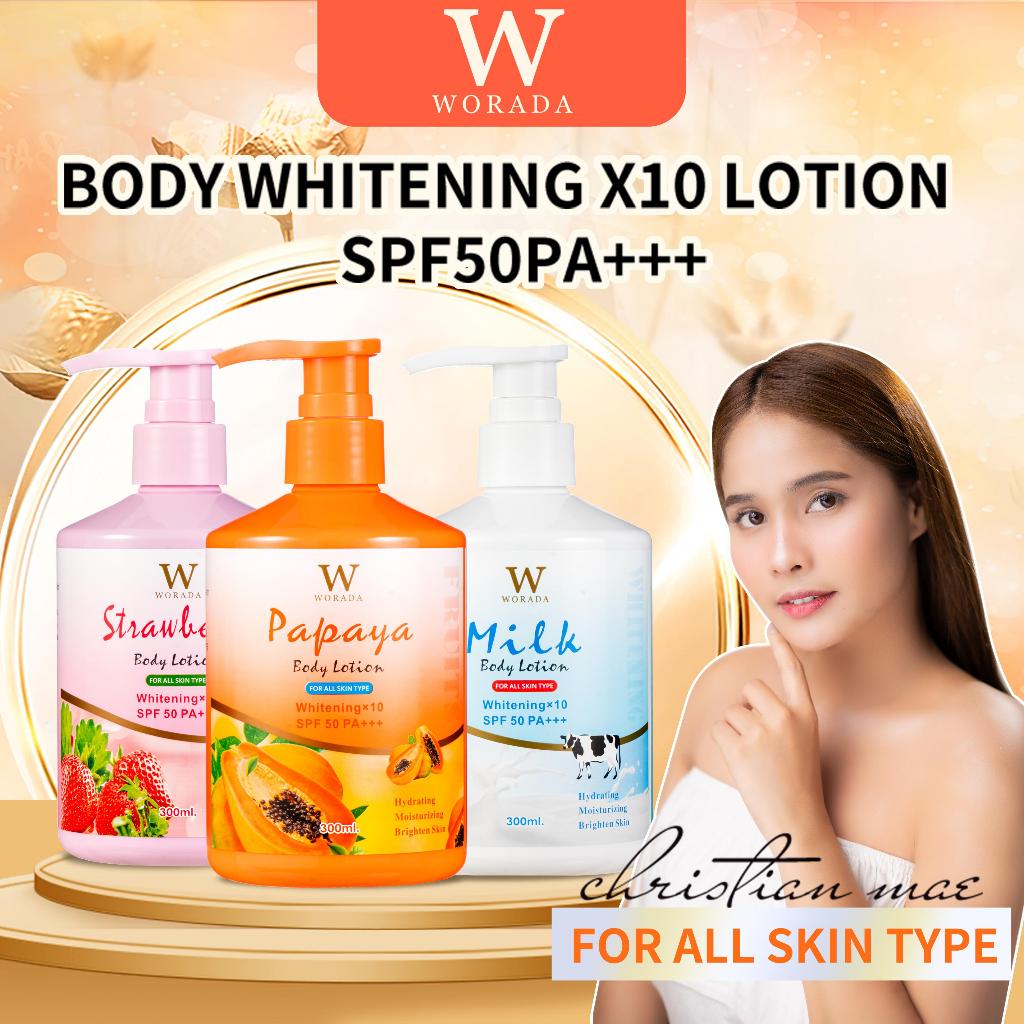 Worada Whitening X10 Spf 50 Pa Papaya Lotion Gluta Acid And Papaya Extract Whitening Lotion