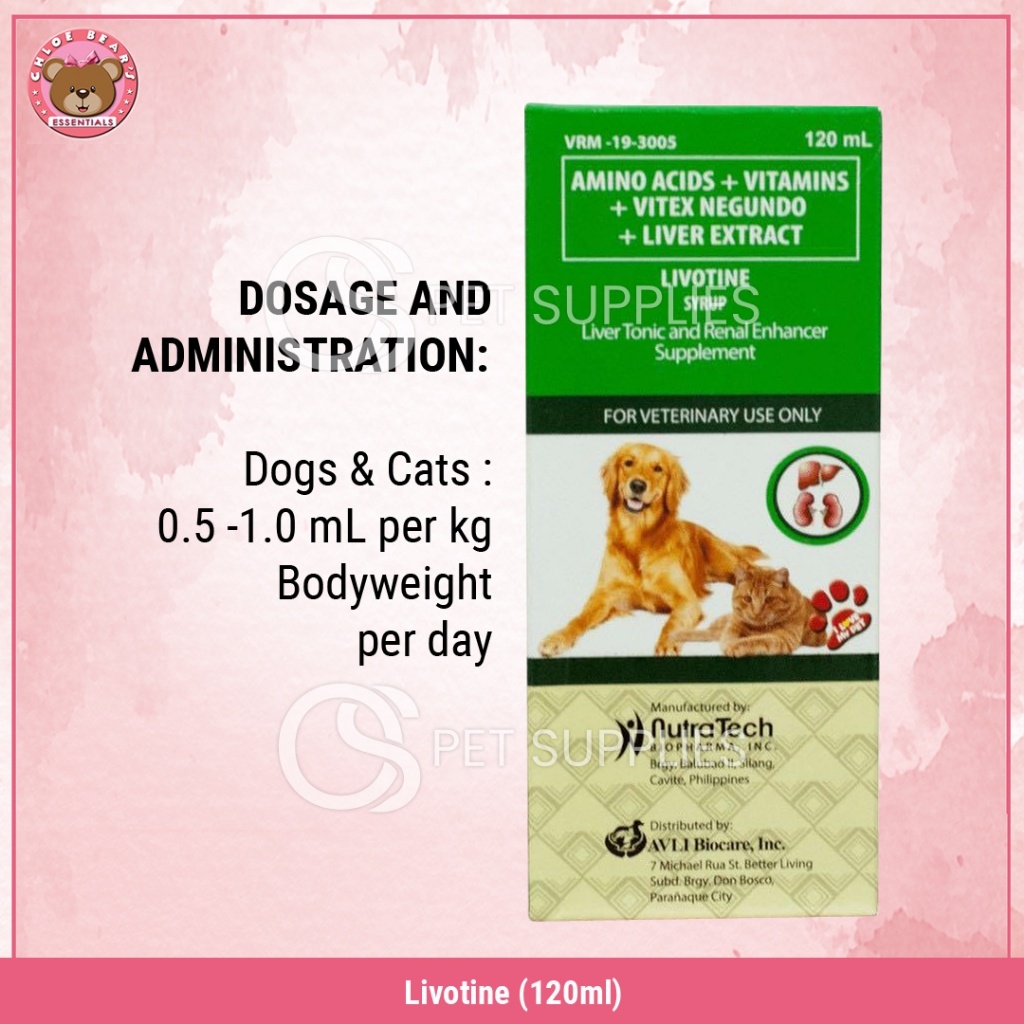 BOB-Livotine Syrup Liver Tonic and Renal Enhancer Supplement For Cats ...