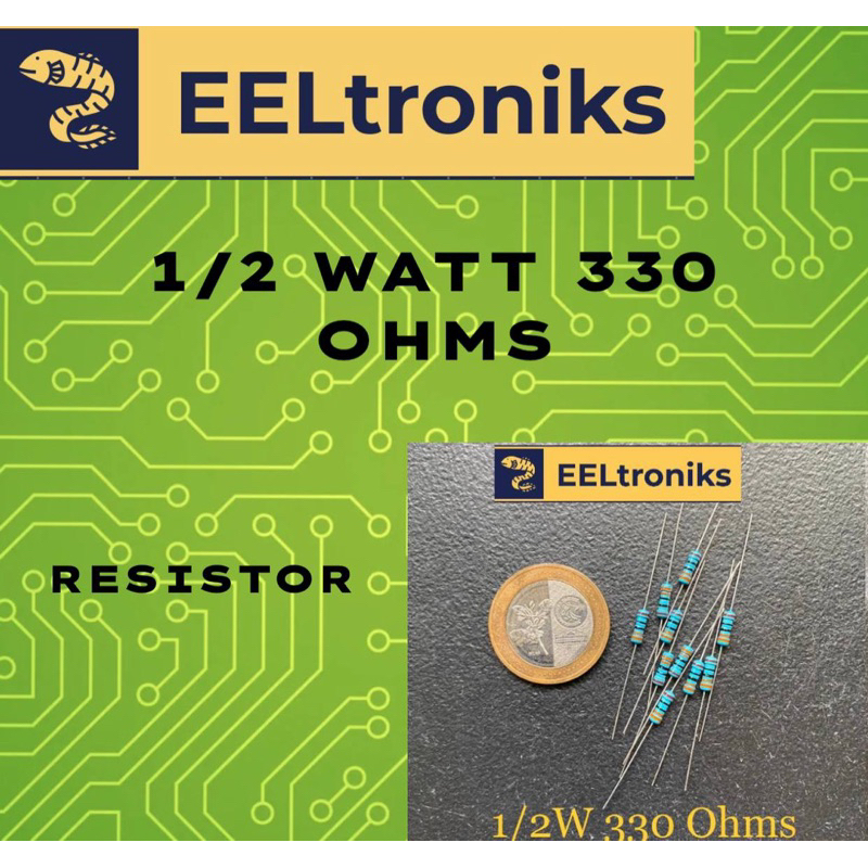1/2W 330 Ohms Resistor 1% 1/2 Watt 330 Ohms 10 Pcs per Set | Shopee ...