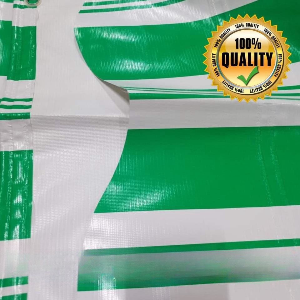 Lona Trapal Waterproof Makapal Stripes Tolda Trapal Awning Roll Up Tarp ...
