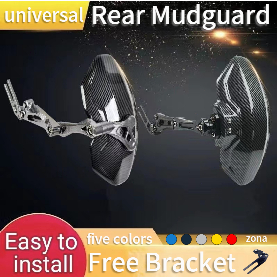 Motorcycle Universal Rear Mudguard Carbon Fiber CNC aluminum adjustable ...