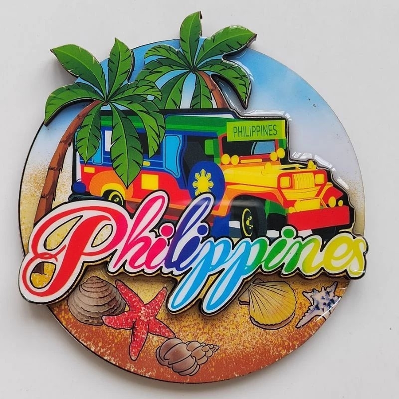 PHILIPPINES Wooden 2D Fridge Magnet Embossed Ref Magnet Souvenirs ...