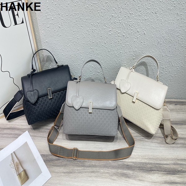 HANKE Satchel Women's Crossbody Sling Bag with Handle Twist Lock Wide ...