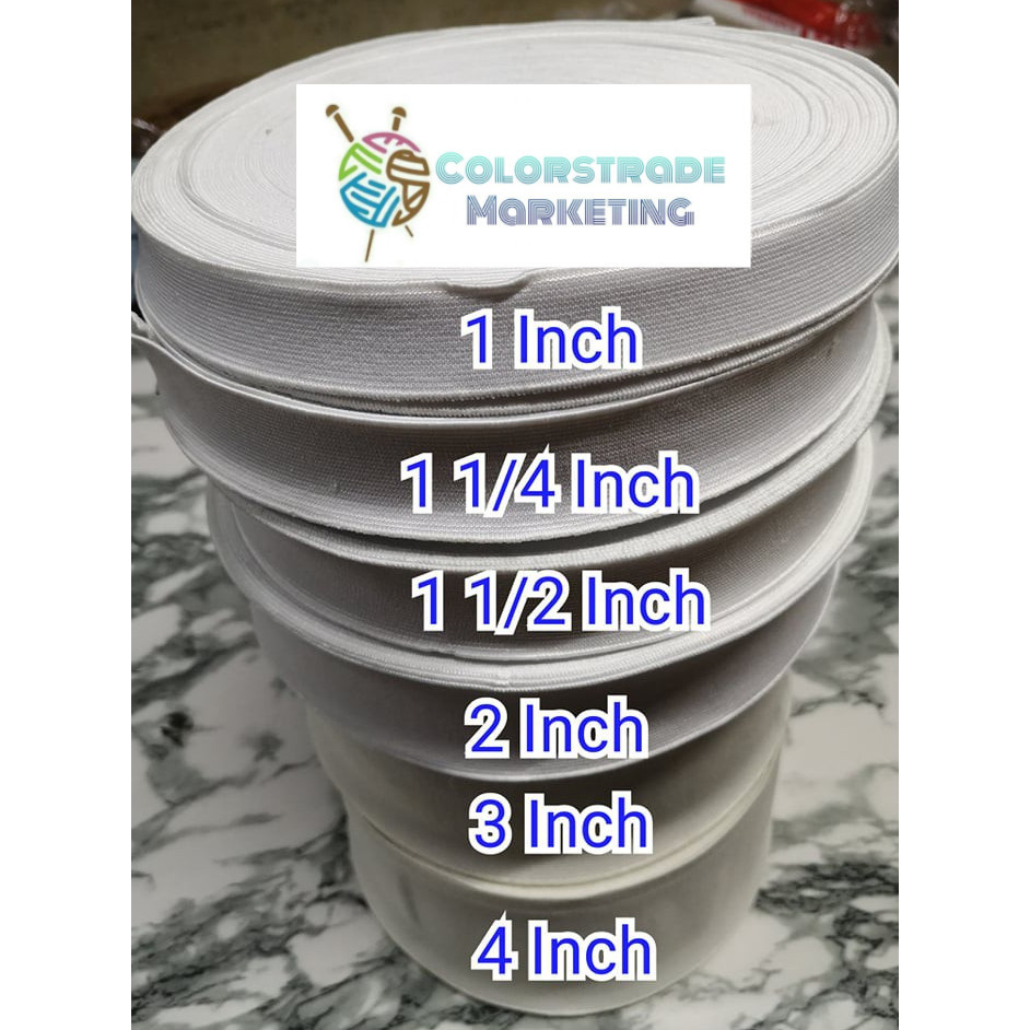 Elastic Garter 1" 1 1/4" 1 1/2" 2" Sold per Yard | Shopee Philippines