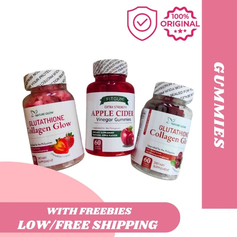 ORIGINAL NATURE GLOW GLUTATHIONE & APPLE CIDER GUMMIES | Shopee Philippines