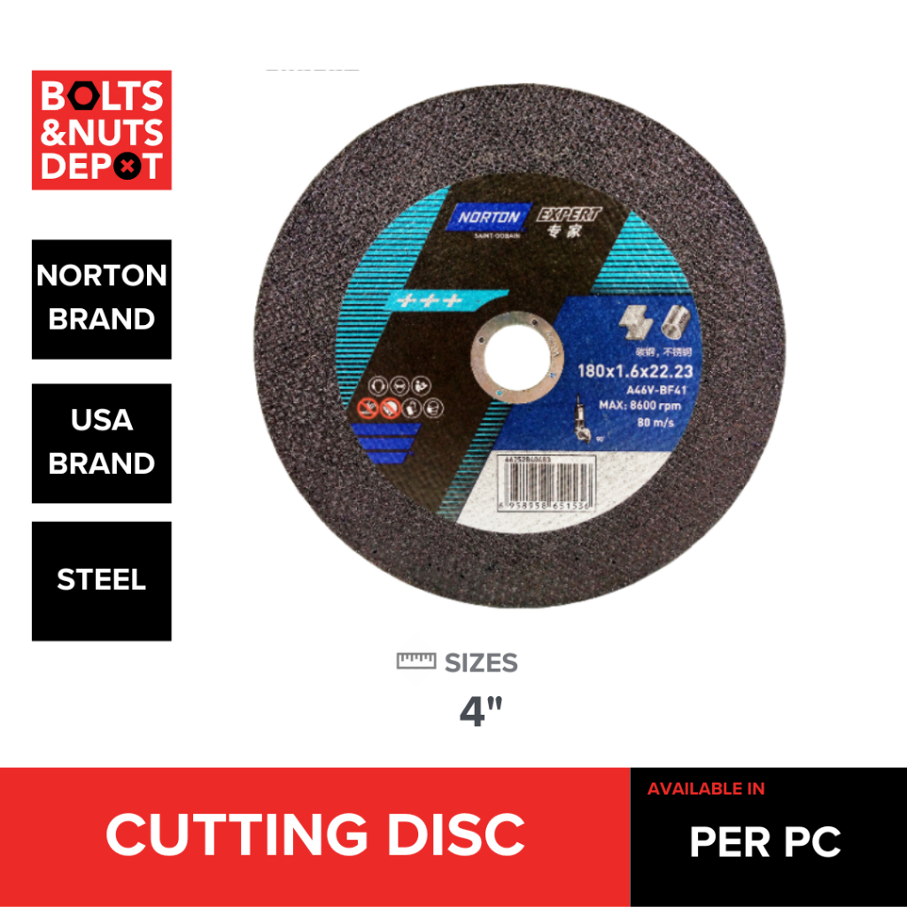 CUTTING DISC / CUT OFF WHEEL FOR METAL/STAINLESS 4"- PER PC | Shopee ...