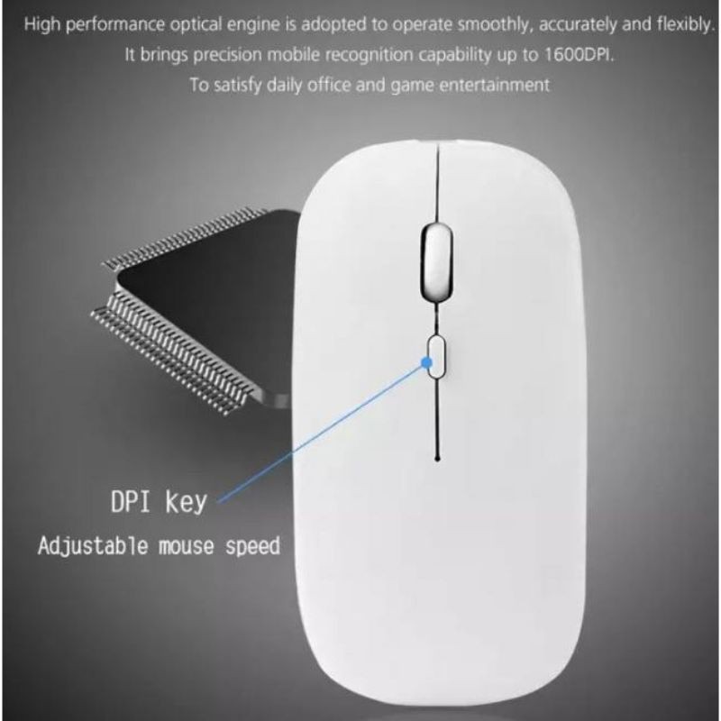 USB Optical Wireless Mouse Super Slim Mouse for Computer Laptop ...