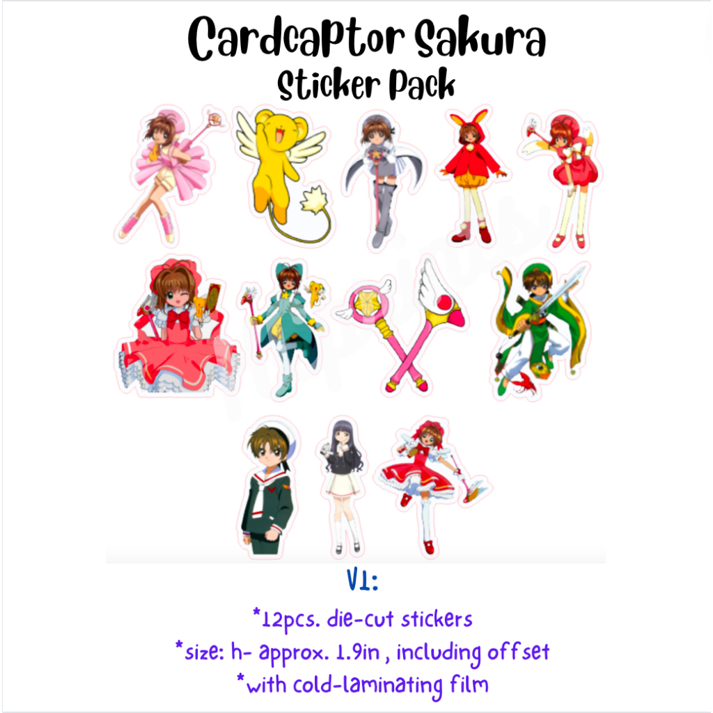 Cardcaptor Sakura Sticker Pack Fanmade Cute Deco Aesthetic Cartoon ...