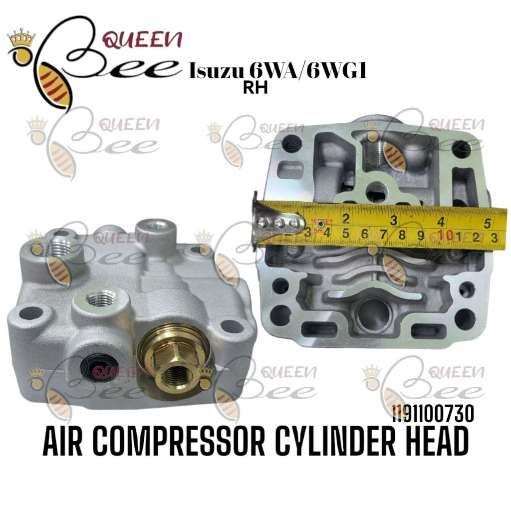 QUEENBEE Isuzu 6WA1 6WG1 AIR COMPRESSOR CYLINDER HEAD RH 1191100730 ...