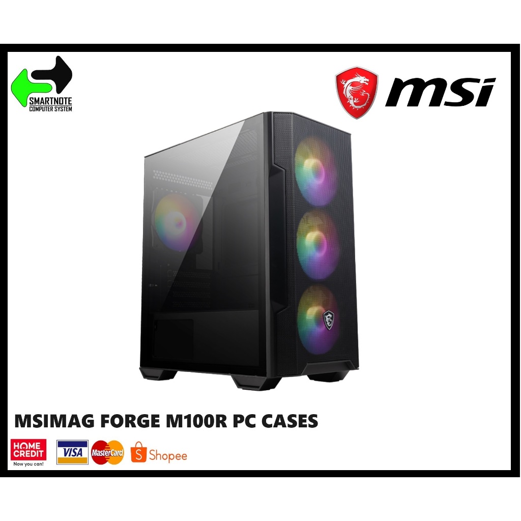 MSI MAG FORGE M100R PC CASES | Shopee Philippines