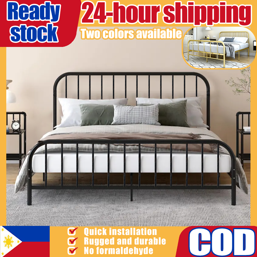Iron Bed Frame Metal Bed Frame Stainless Steel Double Bed Frame Heavy ...