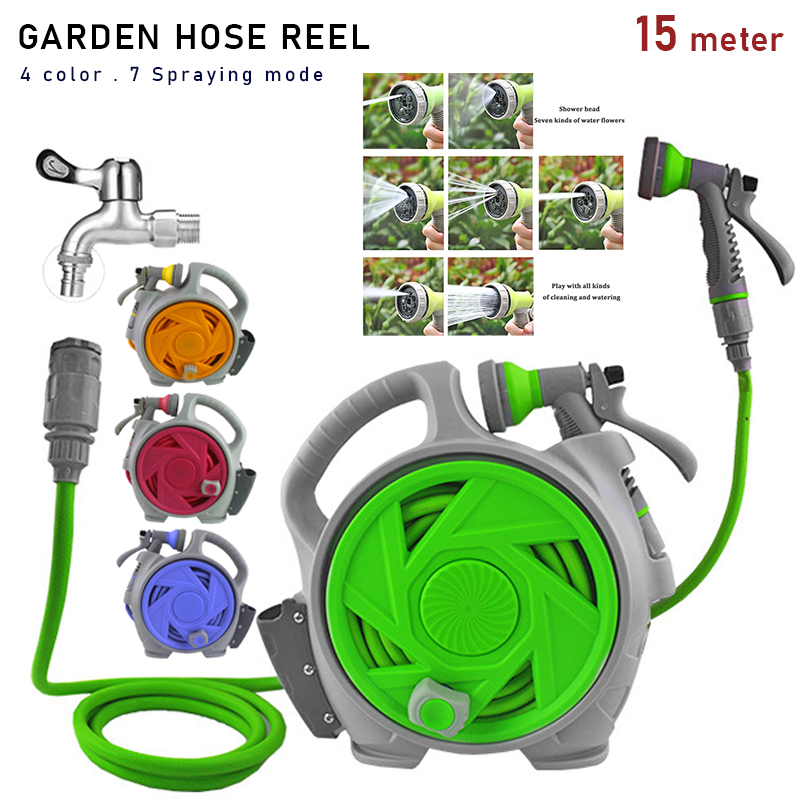 Assorted Color Micro Hose Reel Set | 150FT Green | Durable ...