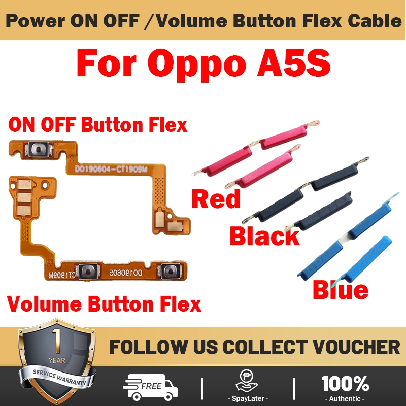 For OPPO A5S Power on / off Switch Button Side Volume Up Down Buttons ...