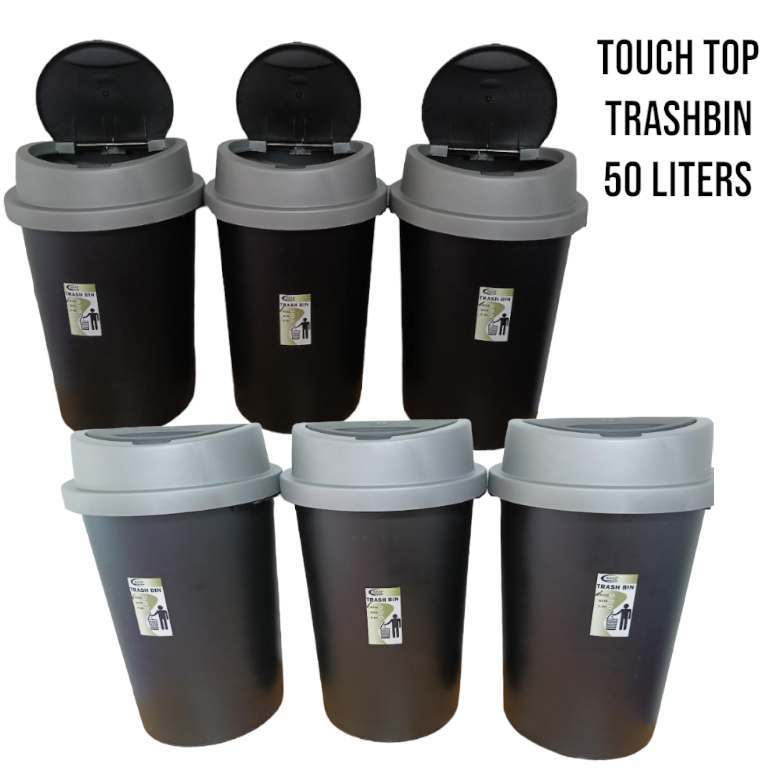 50 LITERS TOUCH TOP COVER TRASHBIN/BASURAHAN NIKKO TRASHCAN (STOCK NO ...