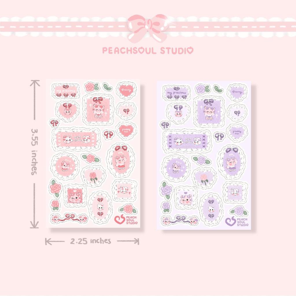 PB&Friends Sweet Lily Mini Deco Sticker Sheet by PEACHSOUL STUDIO ...