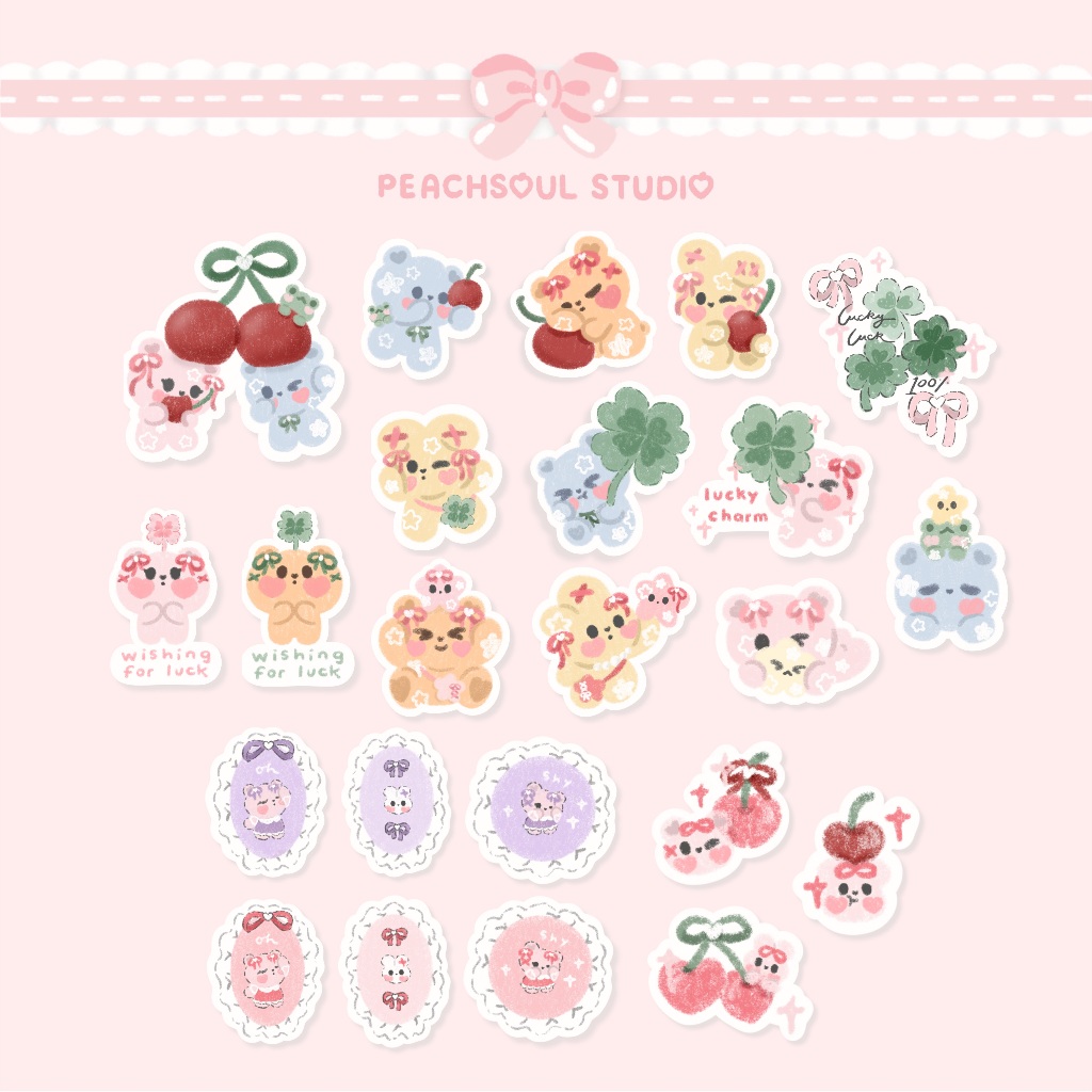 Mini Sticker Flake My Lucky Star Collection by PEACHSOUL STUDIO | vinyl ...