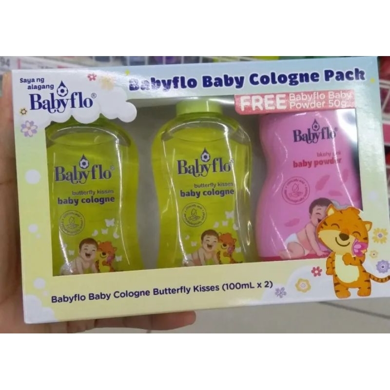 BABYFLO Baby Cologne Pack Butterfly Kisses scent 100ml x 2 plus free ...