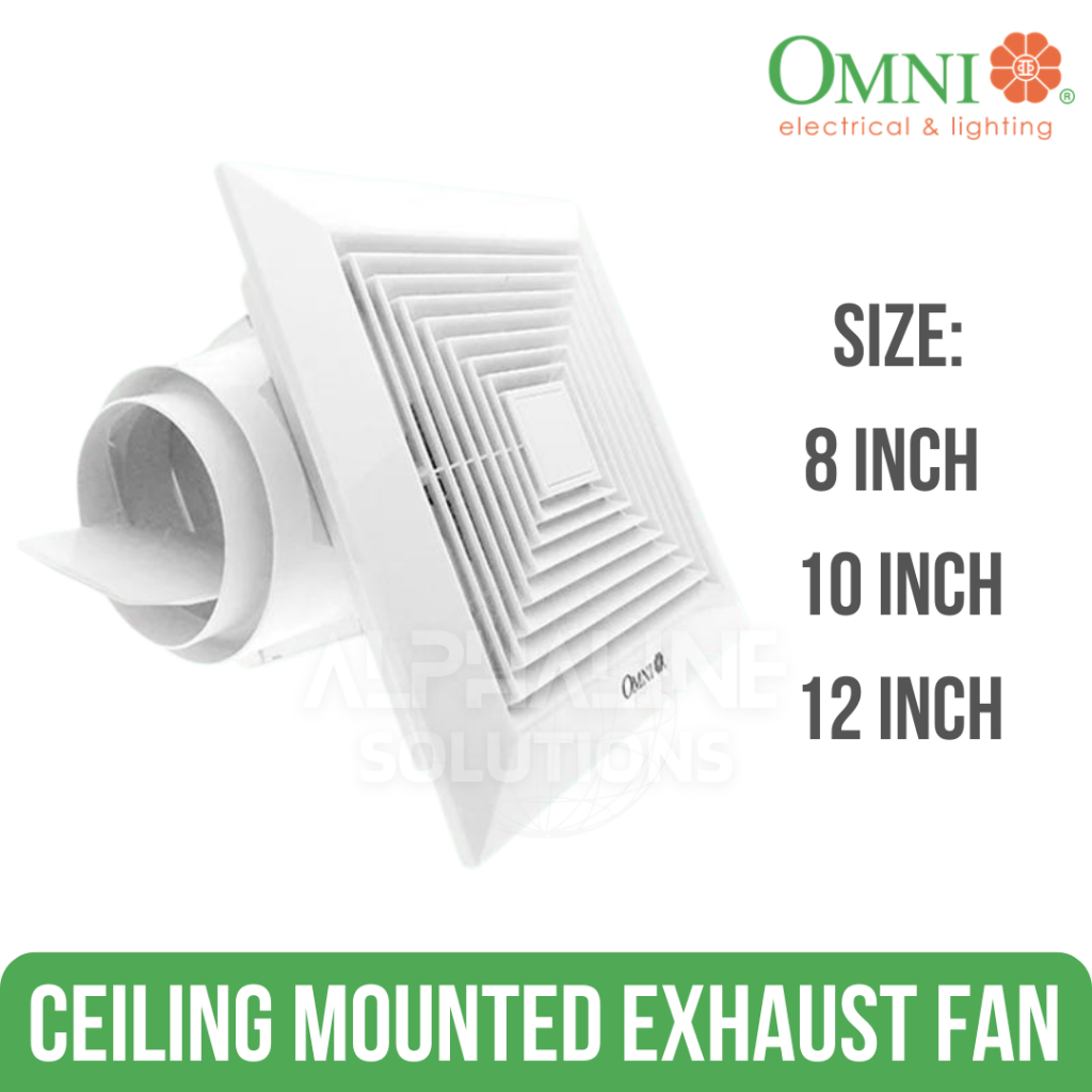 Omni Ceiling Mounted Duct Exhaust Fan 8" 10" 12" XFC-200 XFC-250 XFC-300 | Shopee Philippines