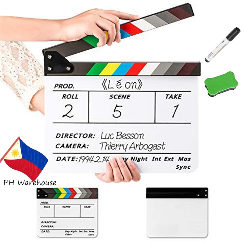 Acrylic Film Directors Clapper Board Kit - Action Scene Cutter ...