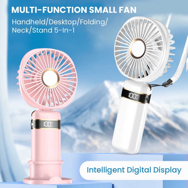 S21 Rechargeable Handy Electric Desk Fan with Portable Bracket Stand ...