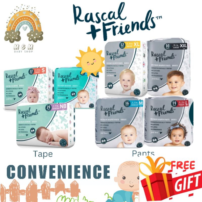 Rascal & Friends Premium Diapers (Convenience Pack) | Shopee Philippines