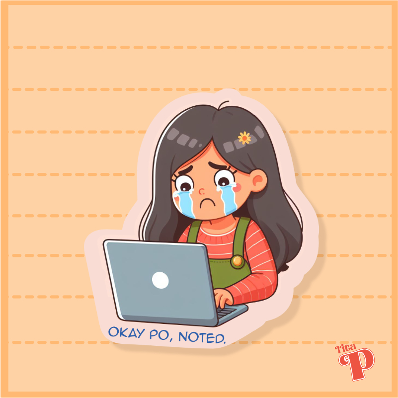 Ok po noted - work - witty vinyl waterproof sticker | Shopee Philippines