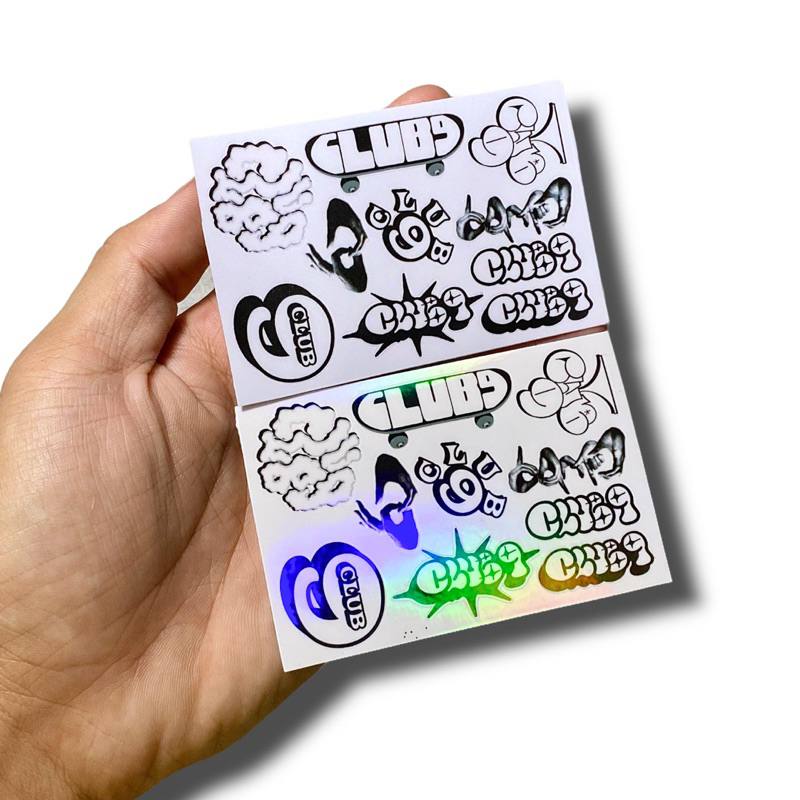 Club 9 sticker pack. matte/holographic | Shopee Philippines