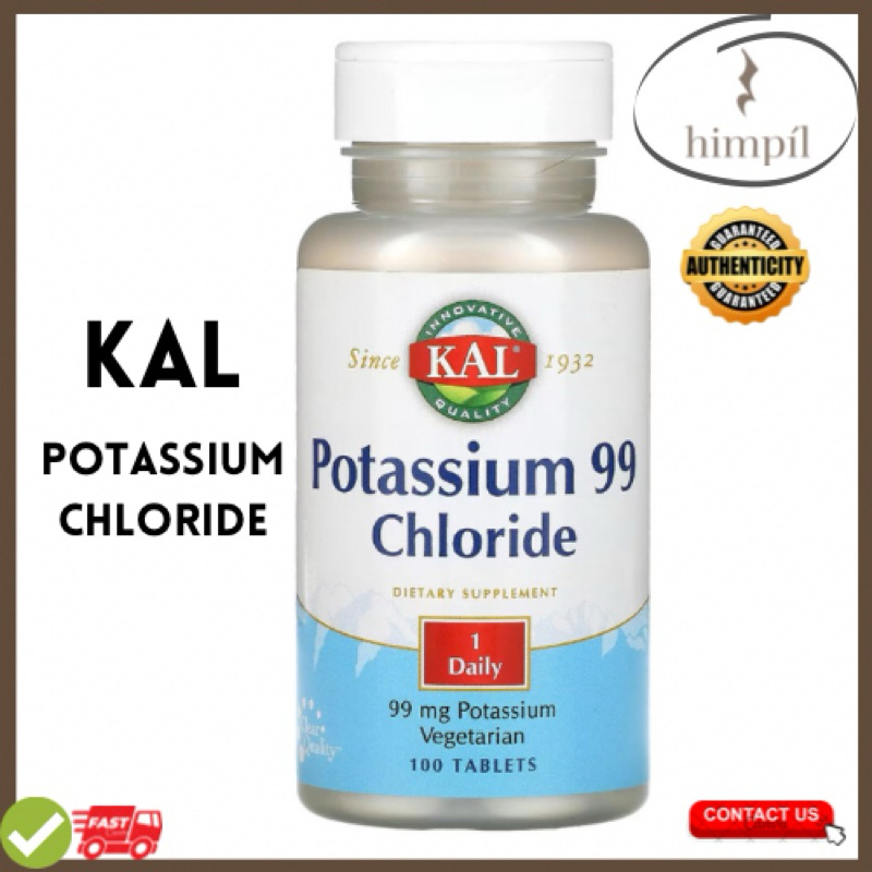 KAL Potassium Chloride Electrolyte KCl (Exp:2027) Heart Muscle Nerve ...