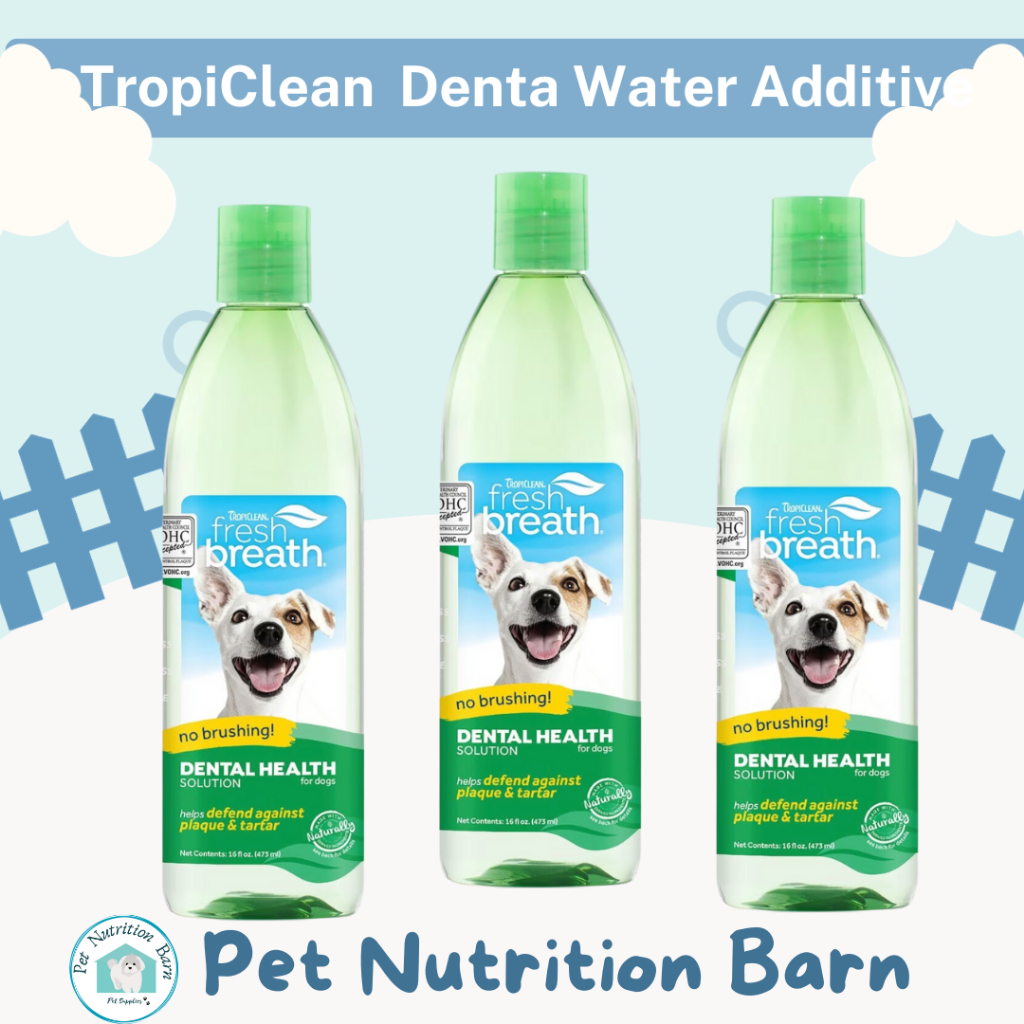TropiClean Fresh Breath Dental Health Solution Dog Dental Water ...